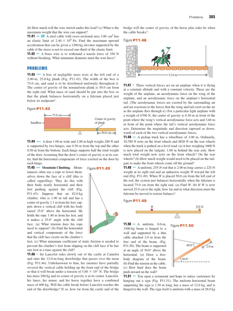 Physics Problem Set Analysis Pdf Center Of Mass Stress Mechanics