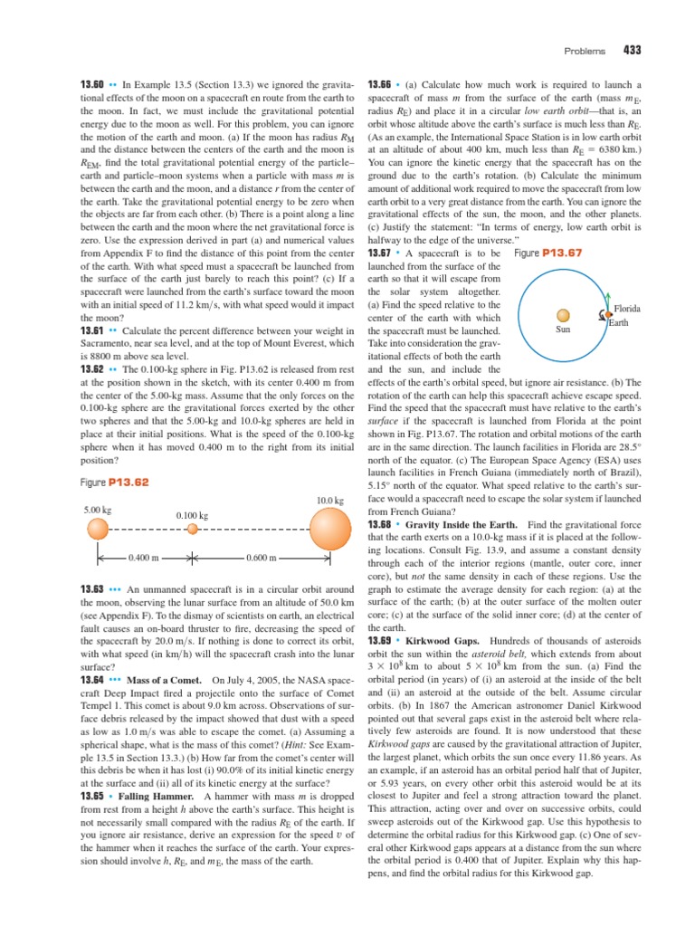 Physics I Problems PDF | PDF | Orbit | Celestial Mechanics