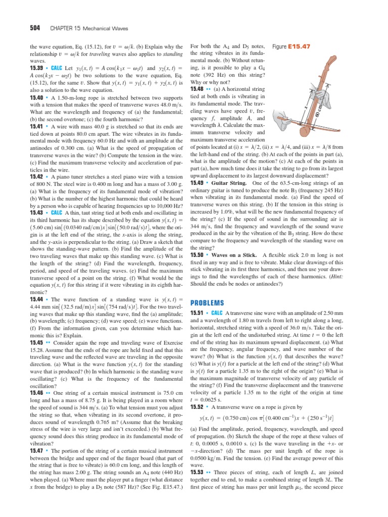 Physics I Problems PDF | PDF | Normal Mode | Waves