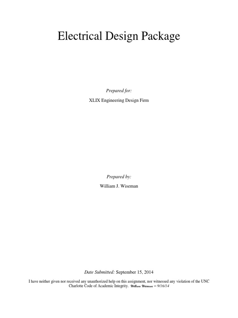 Electrical Design Package | PDF | Electric Current | Voltage