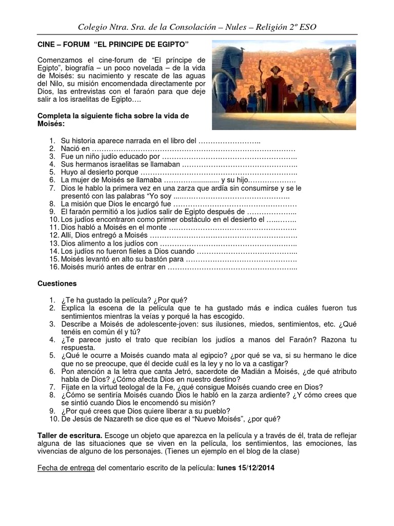 Ud2. El Principe de Egipto | PDF