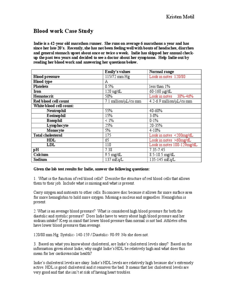 Blood Work Case Study | PDF | Antibody | Blood Type