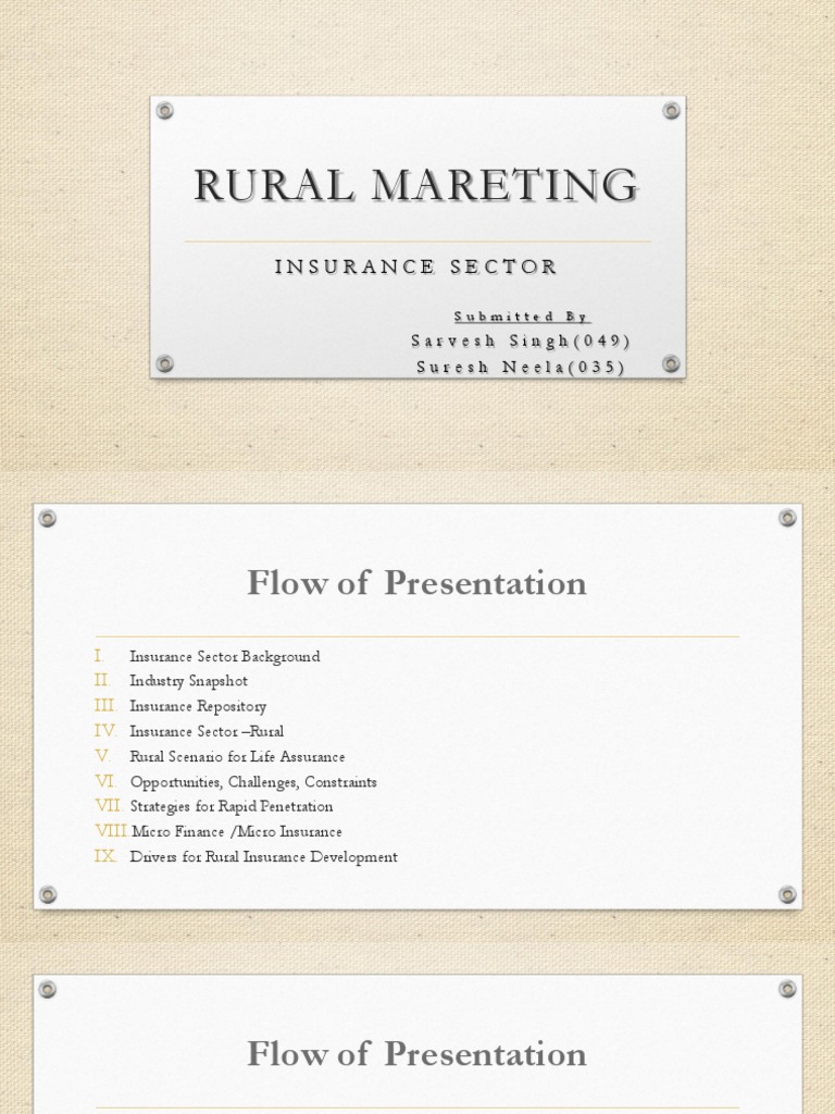 Rural Marketing - Insurance | PDF | Insurance | Prudential Financial