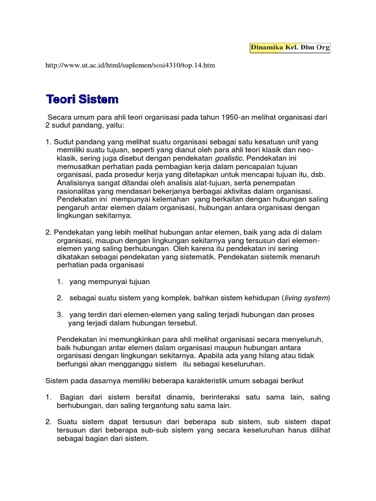 Teori Sistem | PDF