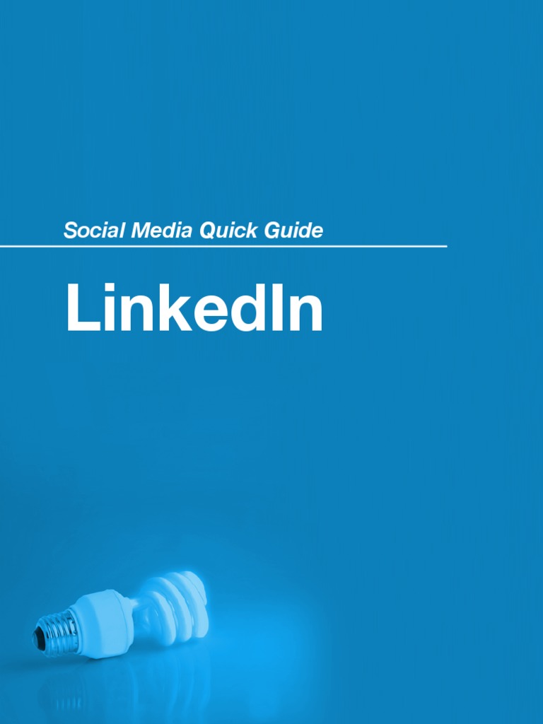Linkedin Quick Guide Pdf Linked In Social Media