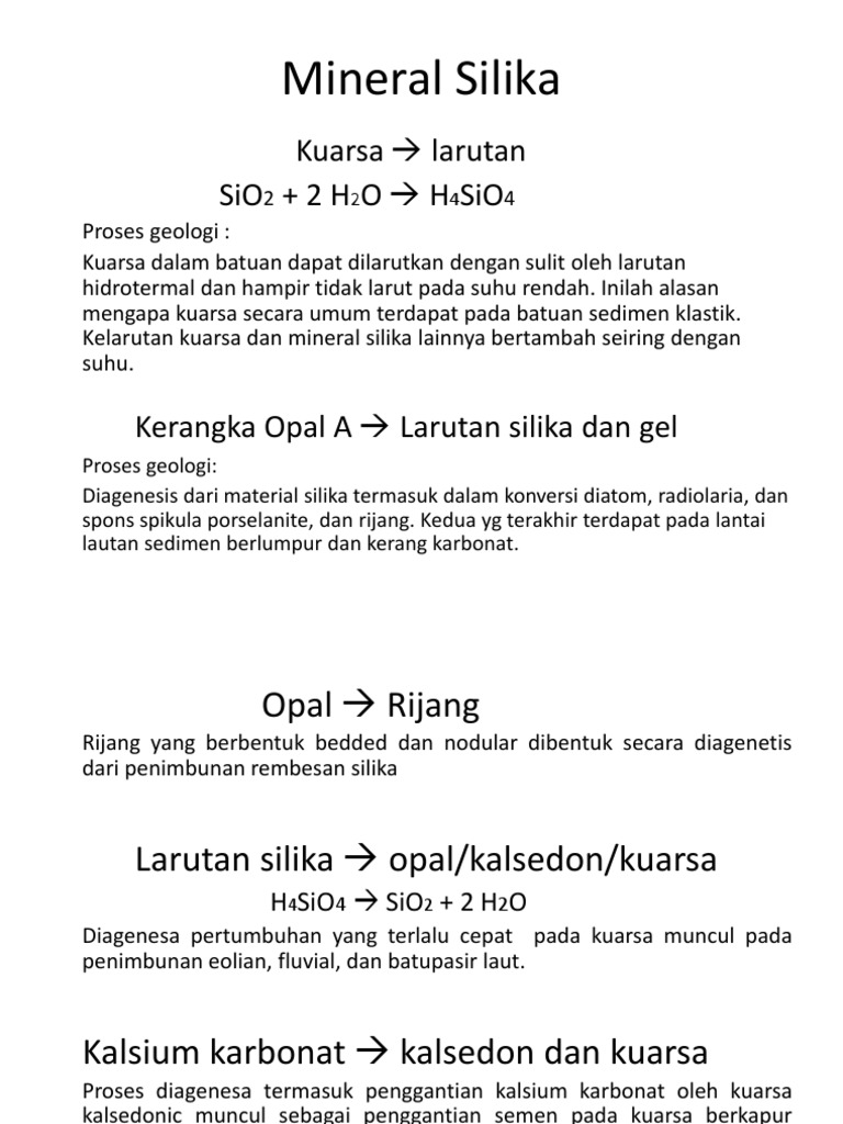 Mineral Silika | PDF