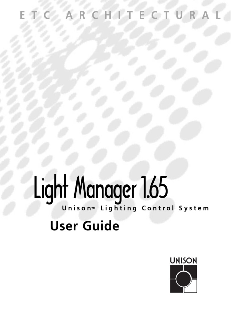 Unison Light Manager v1.65 Manual | PDF | Icon (Computing) | Point And ...