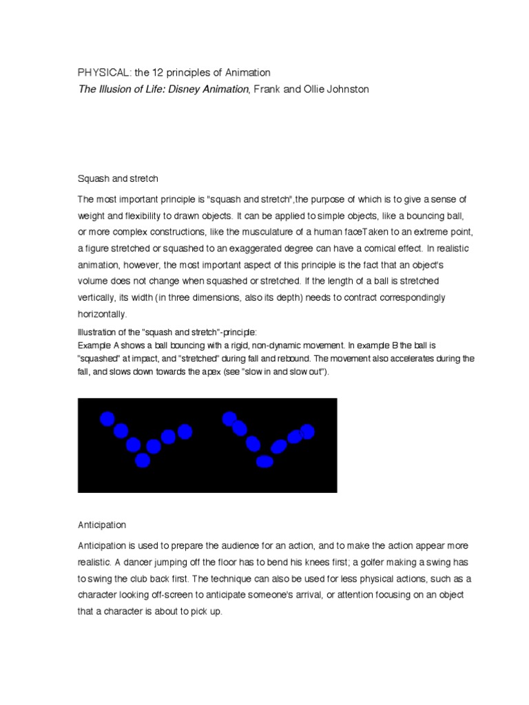 PHYSICAL: The 12 Principles of Animation The | PDF | Animation