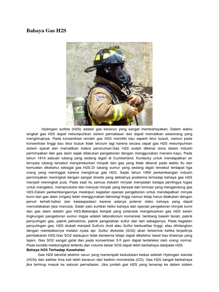 Bahaya Gas H2S | PDF