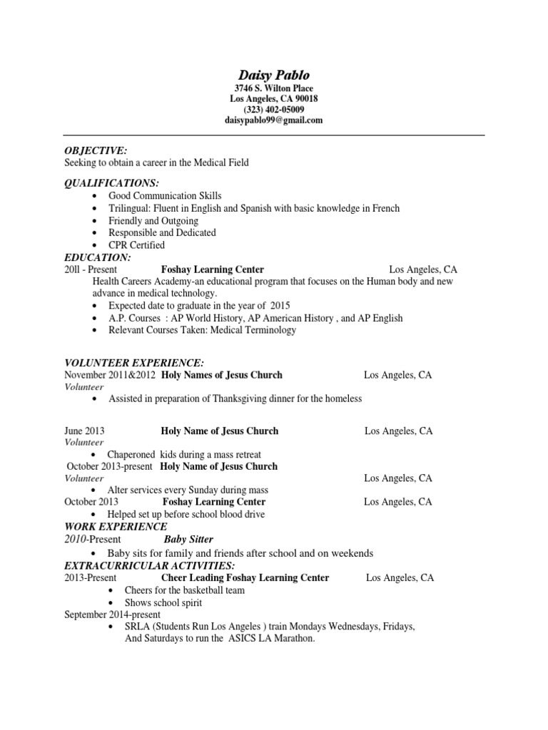 Daisy Pablo Resume | PDF