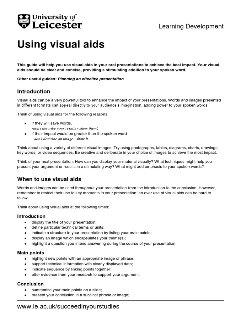 Using Visual Aidsusing Visual Aids PDF | PDF | Art