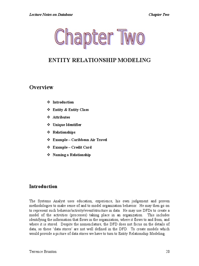 Chapt 2 Entity Relationship Modeling | PDF | Databases | Data Management