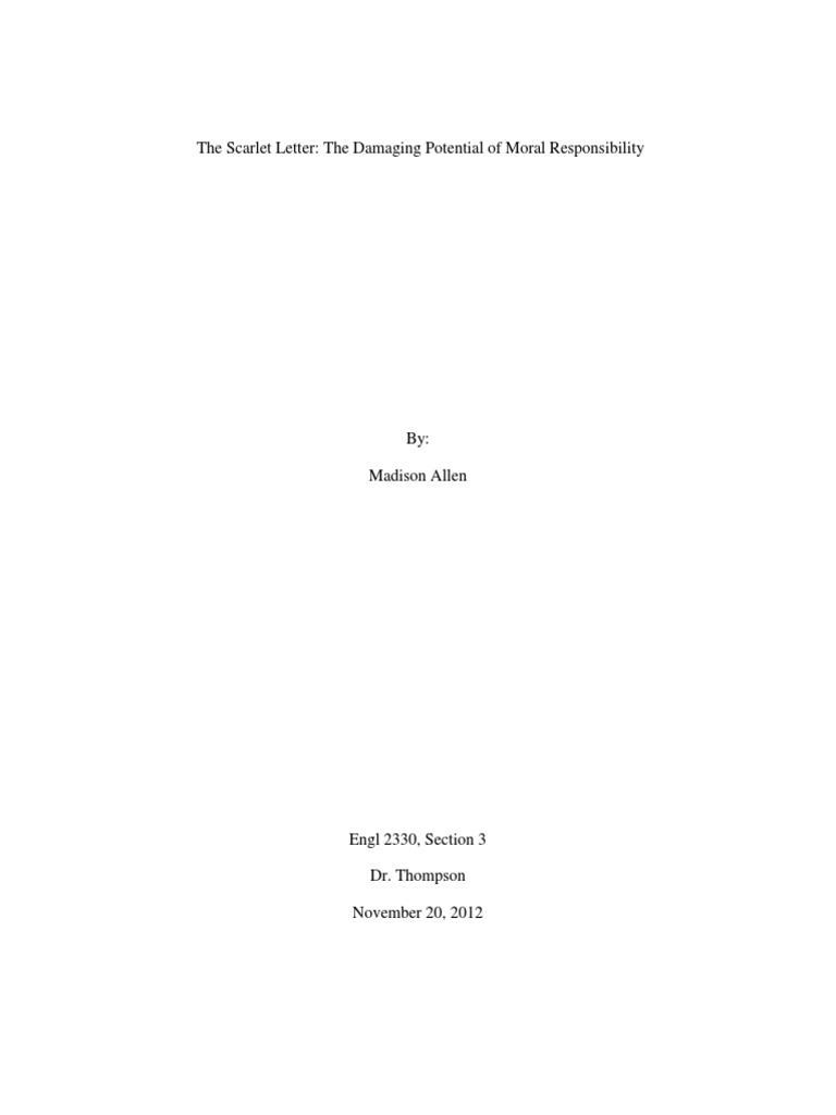 Literature Analysis for Students | PDF | The Scarlet Letter | Sin