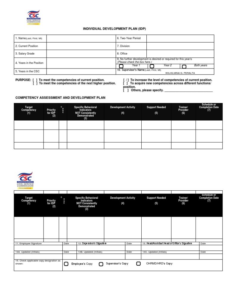 Sample IDP 2 | PDF | Competence (Human Resources) | Learning