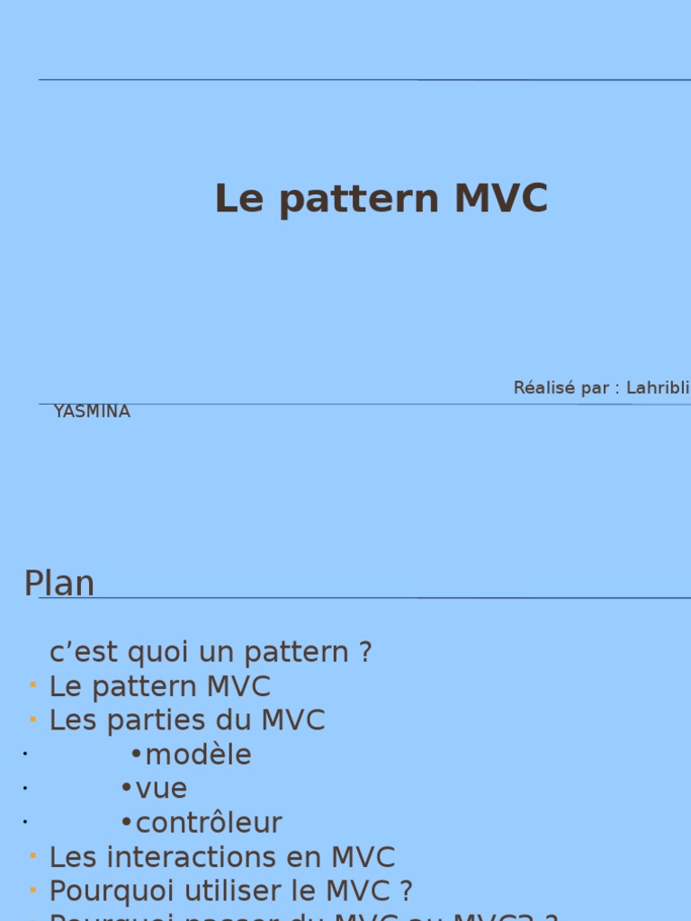 Le Pattern MVC | PDF | Modèle-vue-contrôleur | JavaServer Pages
