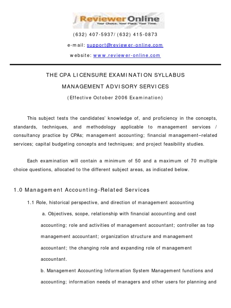 Management Advisory Services | PDF | Capital Structure | Management ...