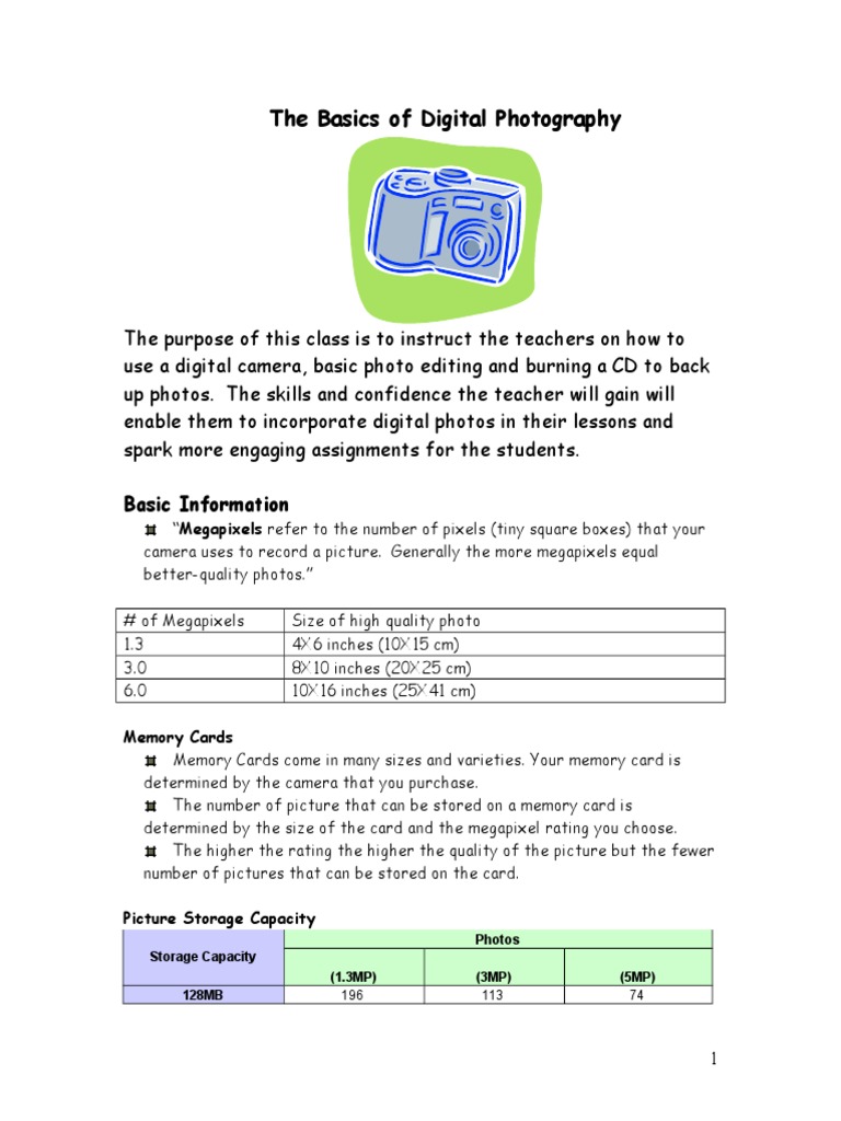 Basics of Digital Photography | PDF | Digital Photography | Computer File