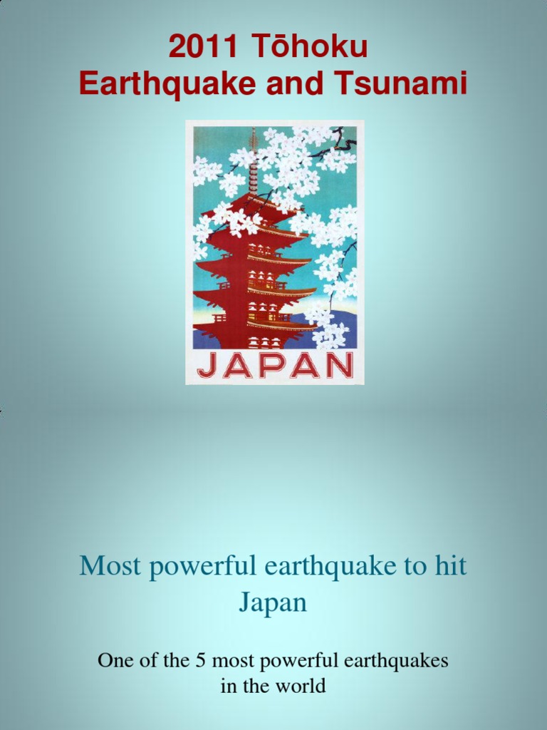 2011 Tohoku Earthquake and Tsunami | PDF