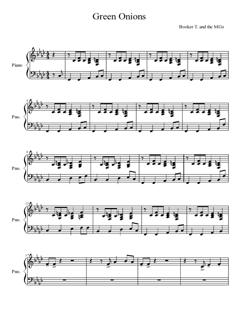 Green Onions | PDF | Soul Music | Songs Written