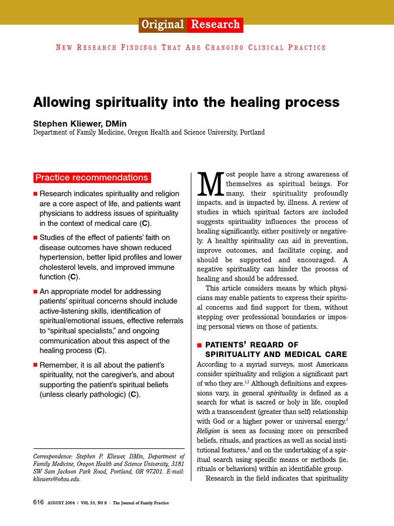 Integrating Spirituality in Medical Care | PDF