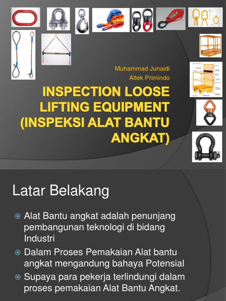 Inspection Loose Lifting Equipment | PDF