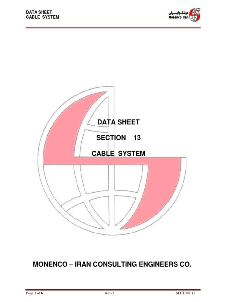 02-CABLE - Data Sheet | PDF | Cable | Wire