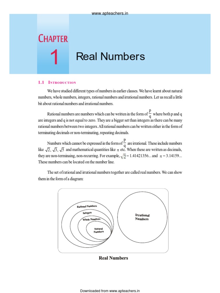 Real Numbers | PDF | Rational Number | Logarithm