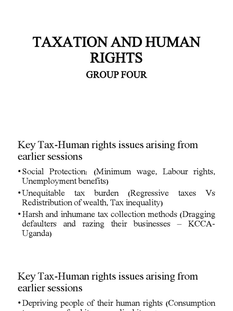 Taxation and Human Rights | PDF
