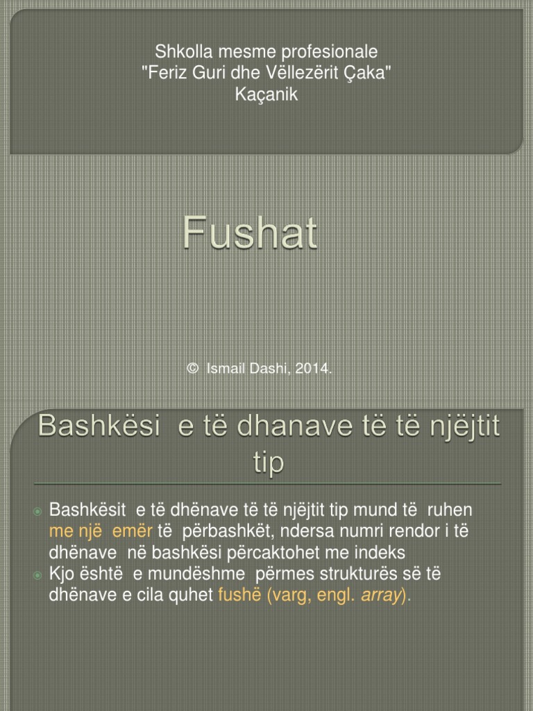 Fushat Leximi Shtypja | PDF