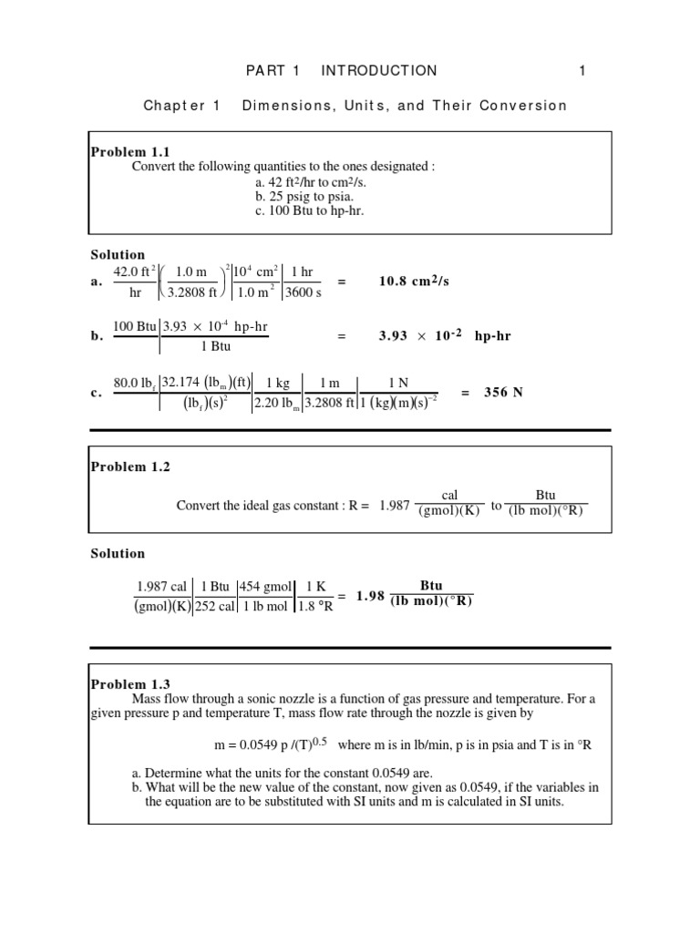 Chemical Engineering Processand Calculation Notes | PDF | Pressure ...