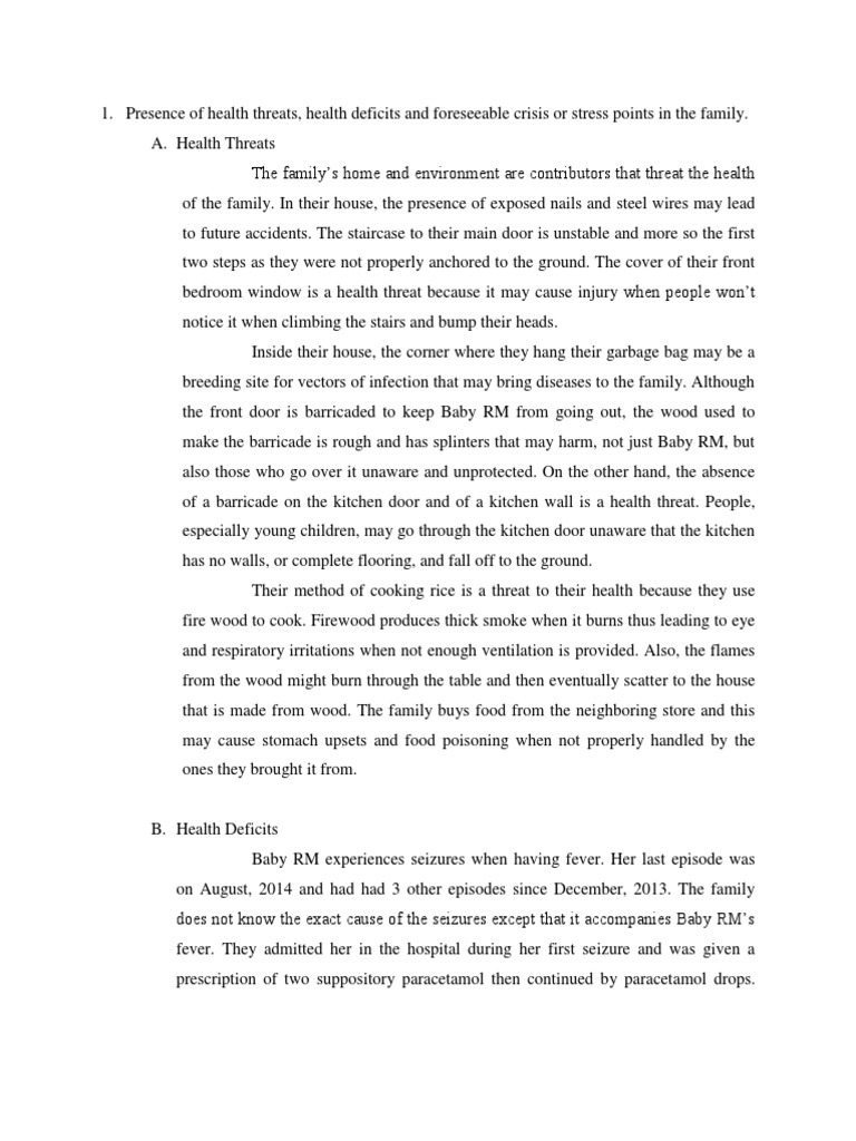 First Level Assessment of Family Health Risks | PDF | Kitchen ...