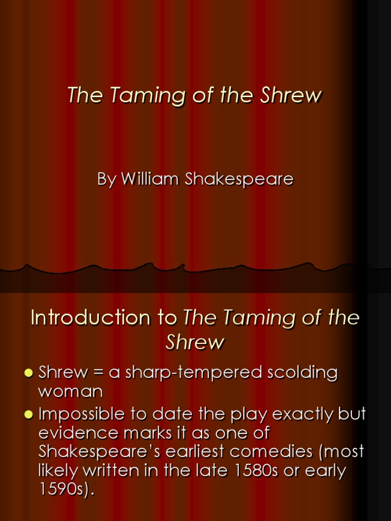 Taming of The Shrew Introduction | PDF