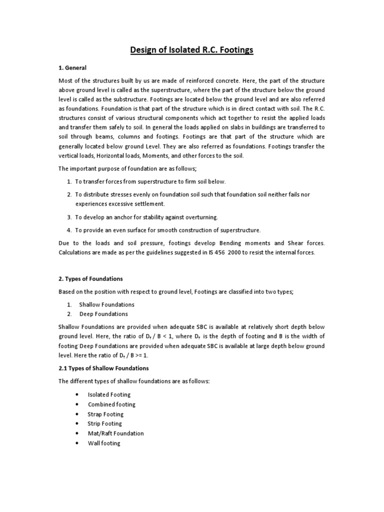 Design of RC Footing | PDF | Bending | Foundation (Engineering)