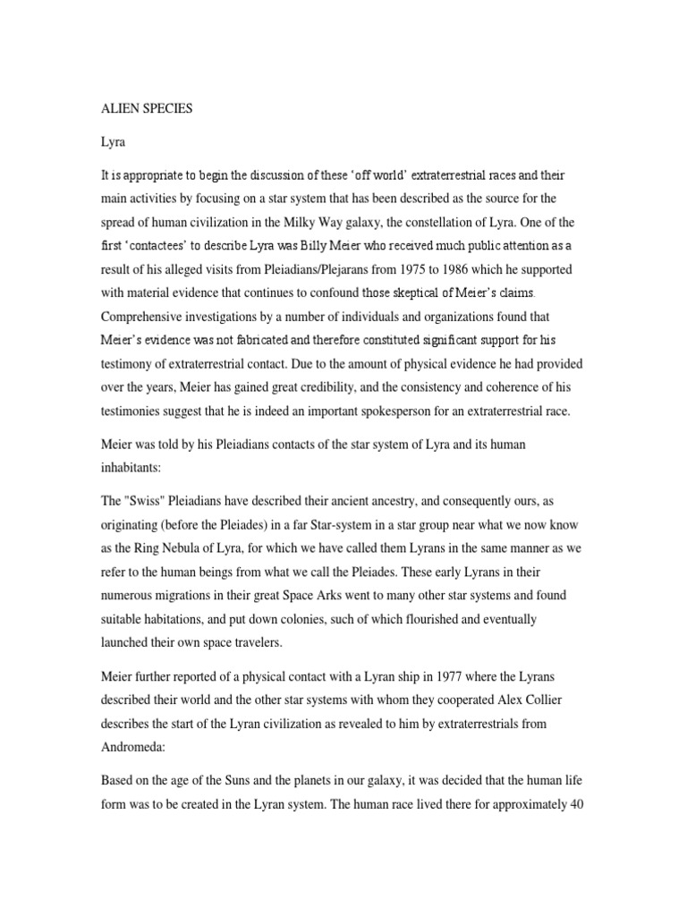 Alien Species | PDF | Extraterrestrial Life | Human
