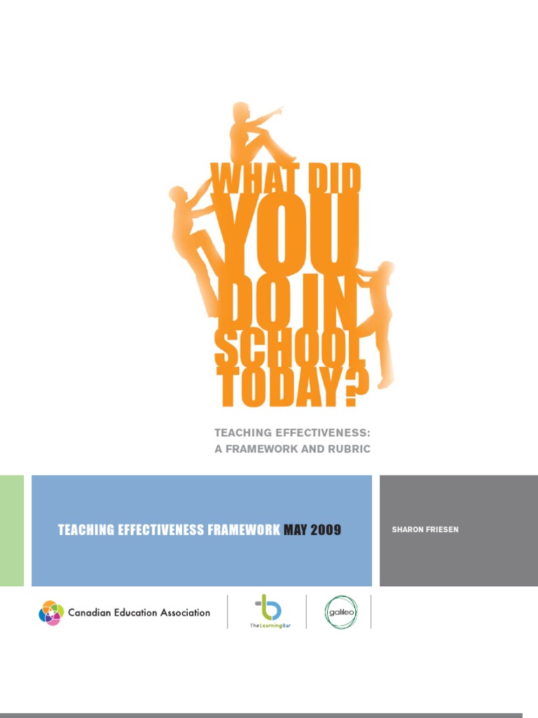 Teaching Effectiveness: A Framework and Rubric | PDF | Educational ...