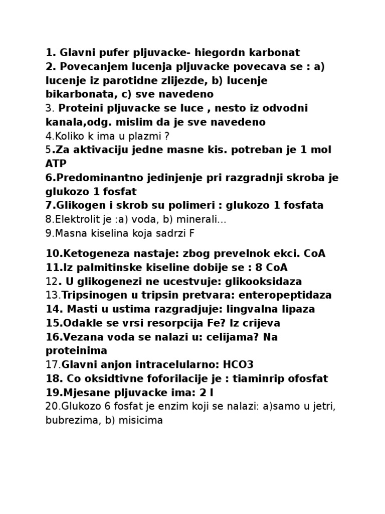 Biohemija 1 | PDF