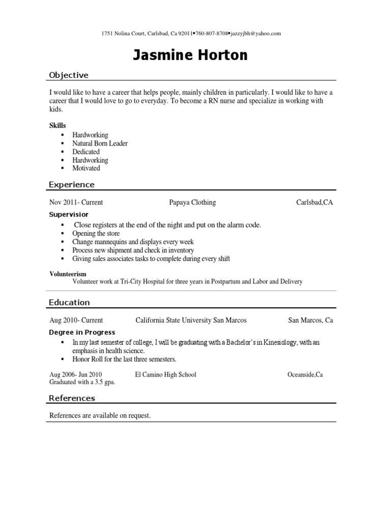Kine 405 Resume - Revised | PDF
