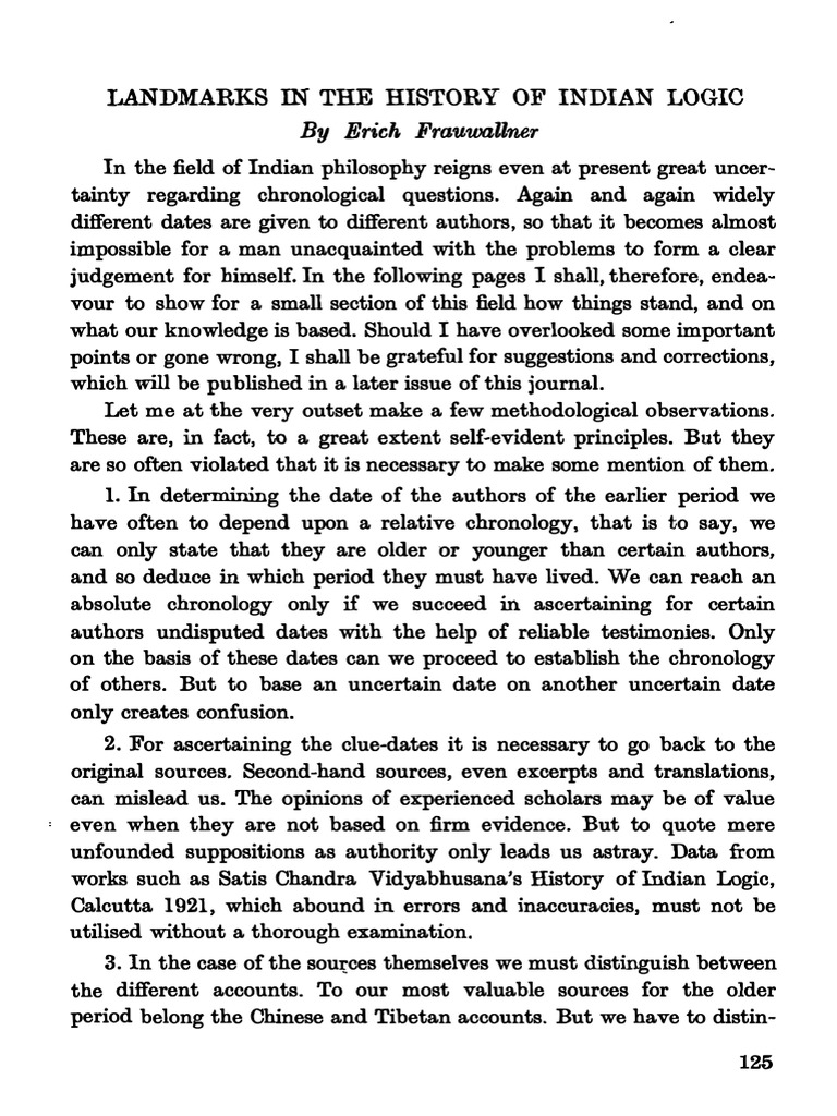 Landmarks in The History of Indian Logic | PDF | Indian Religions ...