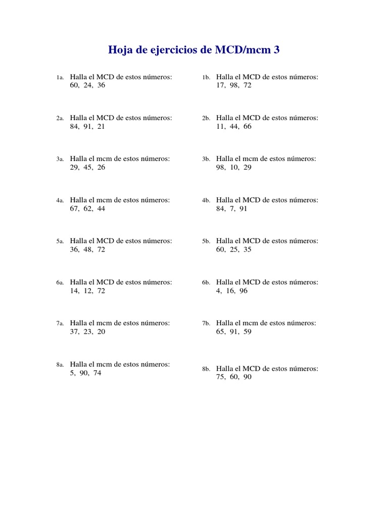 Hoja de Ejercicios de MCD | PDF | Funciones y mapeos | Álgebra abstracta