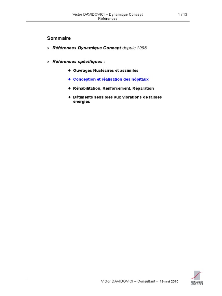 Références de Victor Davidovici depuis 1998 | PDF | Génie parasismique ...