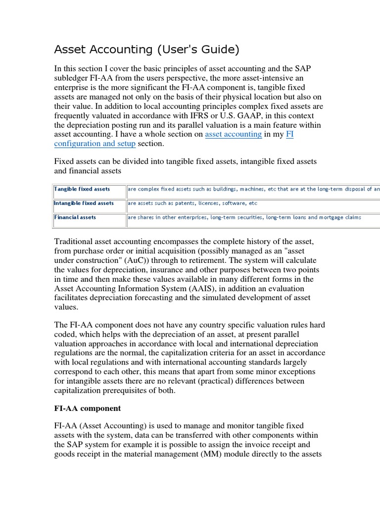 A Comprehensive Guide to Asset Accounting Principles, SAP FI-AA ...