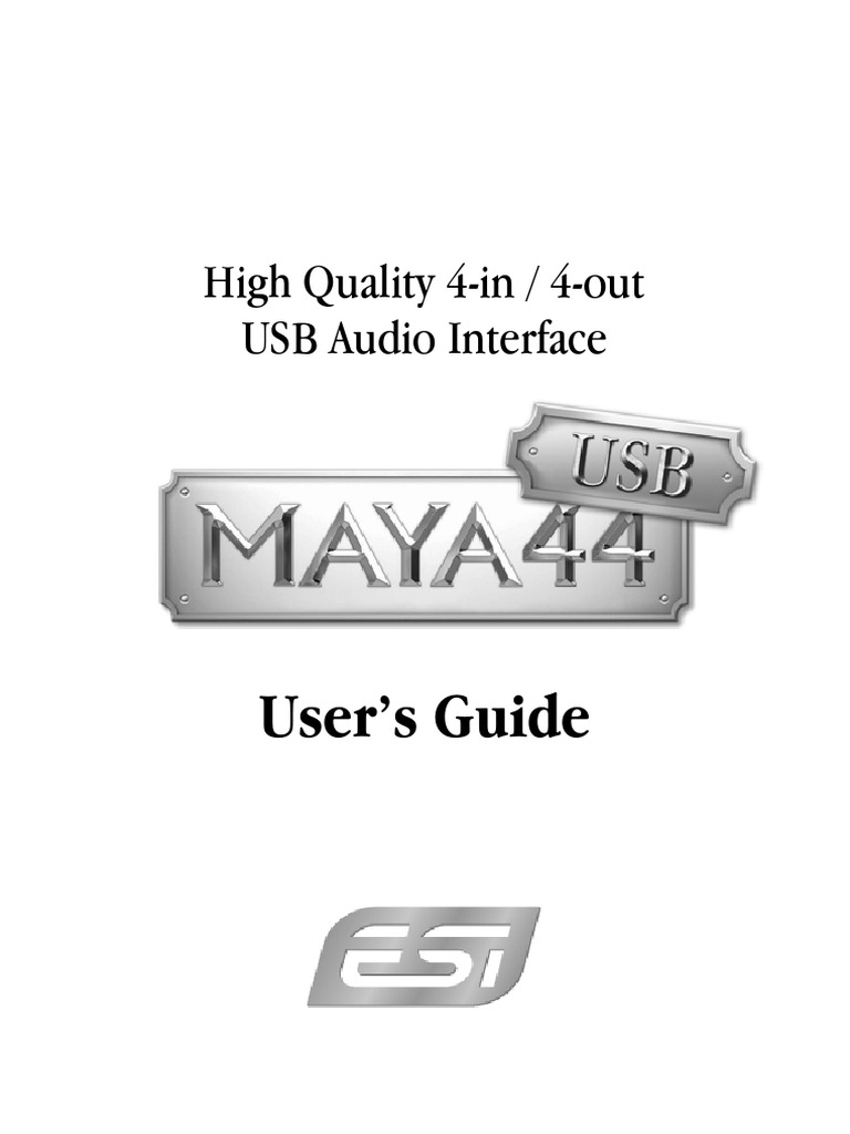 Maya44 Usb English | PDF | Usb | Macintosh