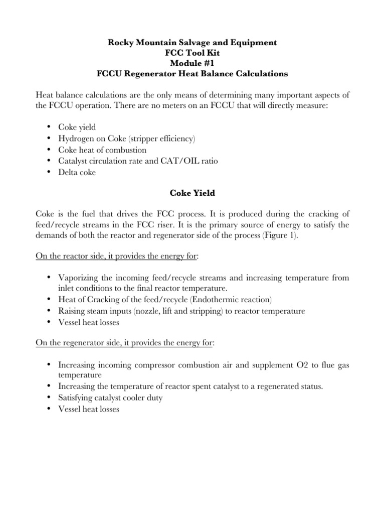 Rocky Mountain Salvage and Equipment FCC Tool Kit Module #1 FCCU ...