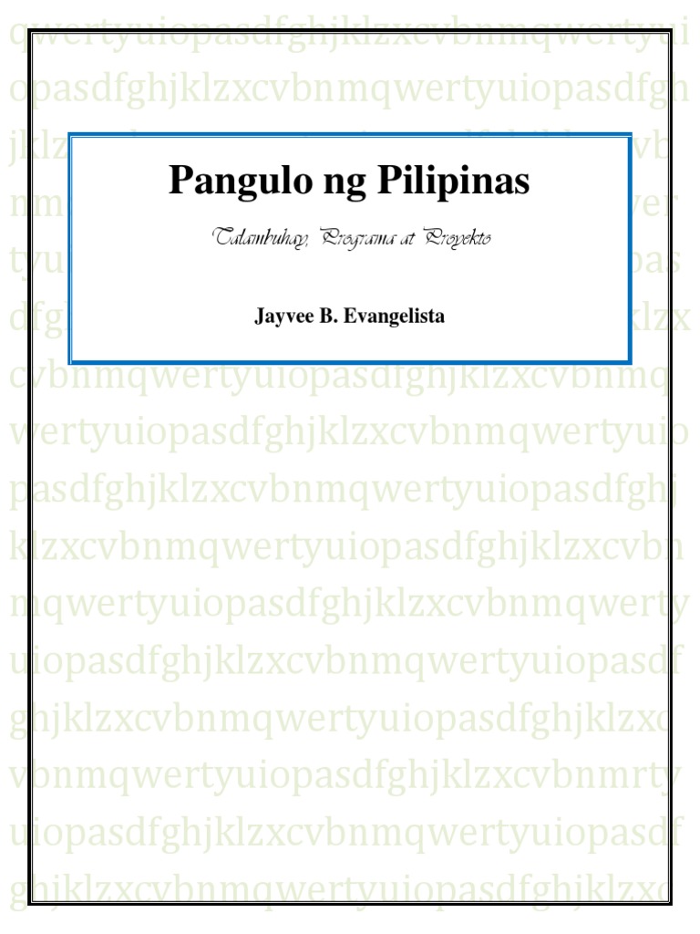 Pangulo NG Pilipinas | PDF