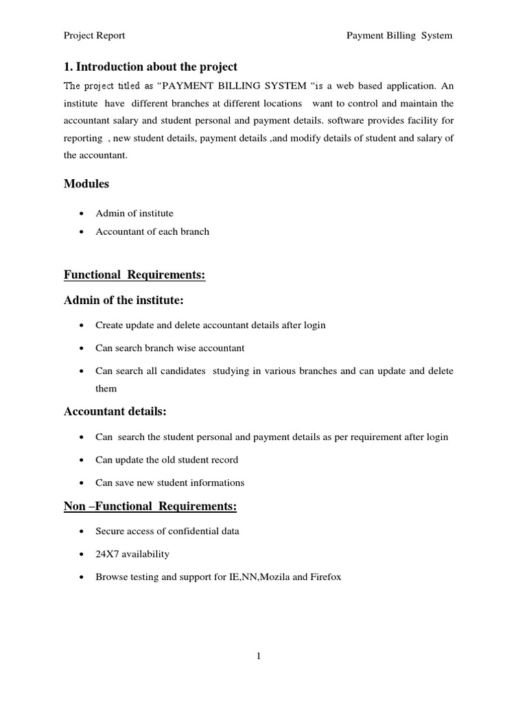 Payment Billing System Document | PDF | Java Virtual Machine | Java (Software Platform)
