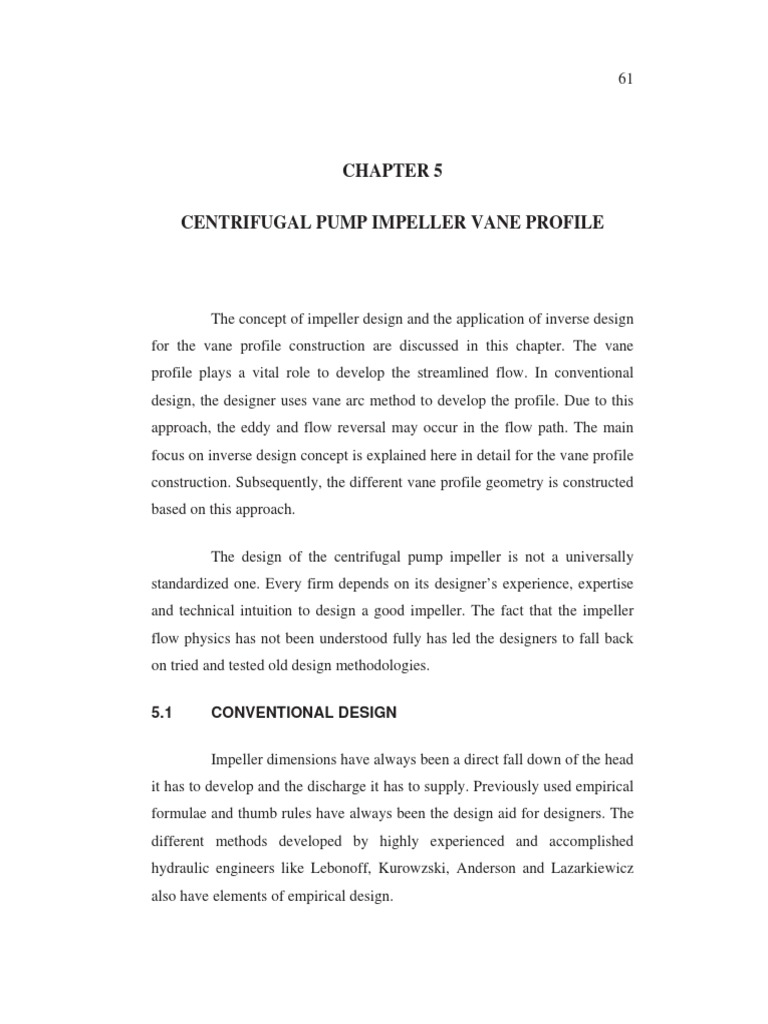 Centrifugal Pump Impeller Vane Profile | PDF | Angular Momentum | Tangent