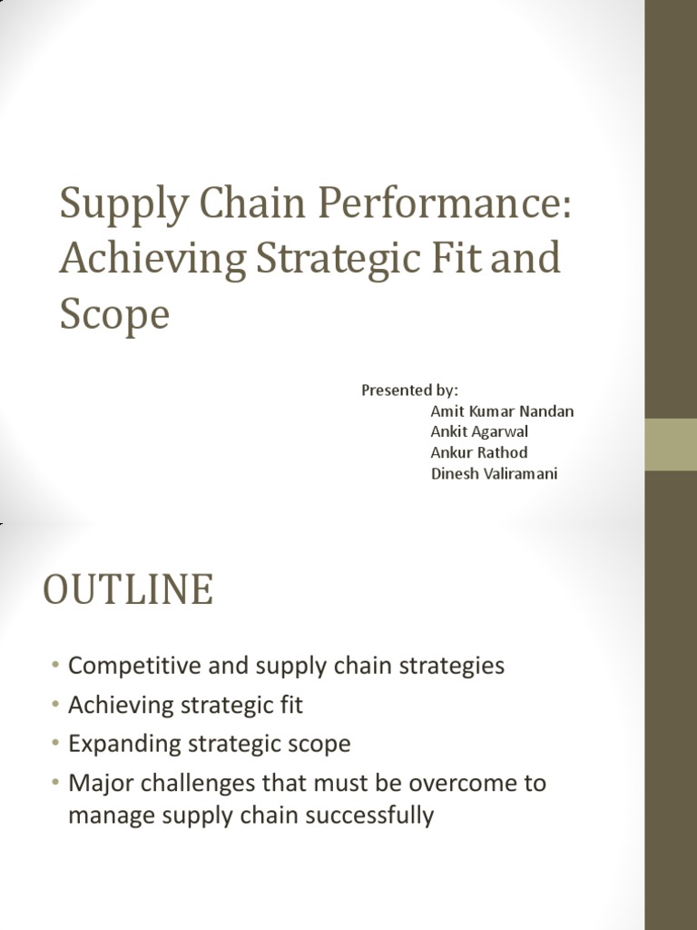 Achieving Strategic Fit and Scope | PDF | Strategic Management | Supply ...