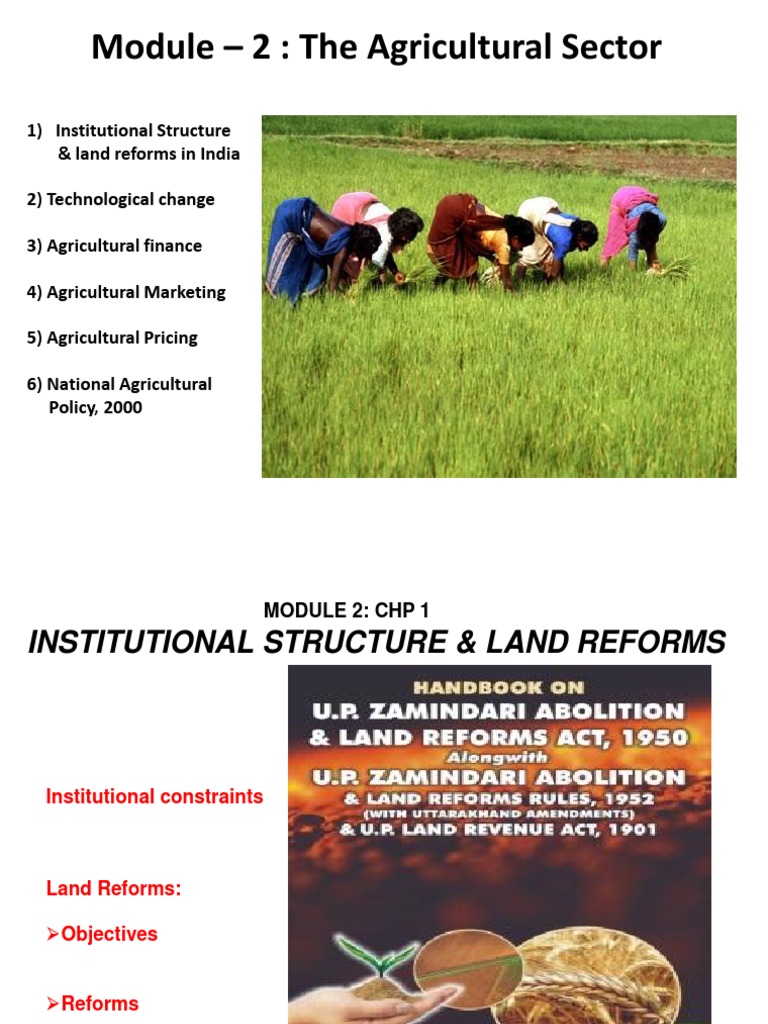 Module - 2: The Agricultural Sector | PDF | Agriculture | Credit (Finance)