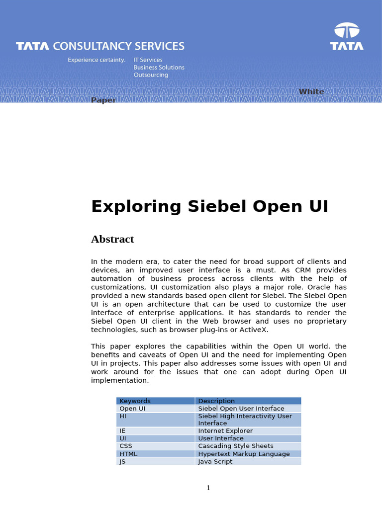 Exploring Siebel Open UI | PDF | User Interface | Internet Explorer
