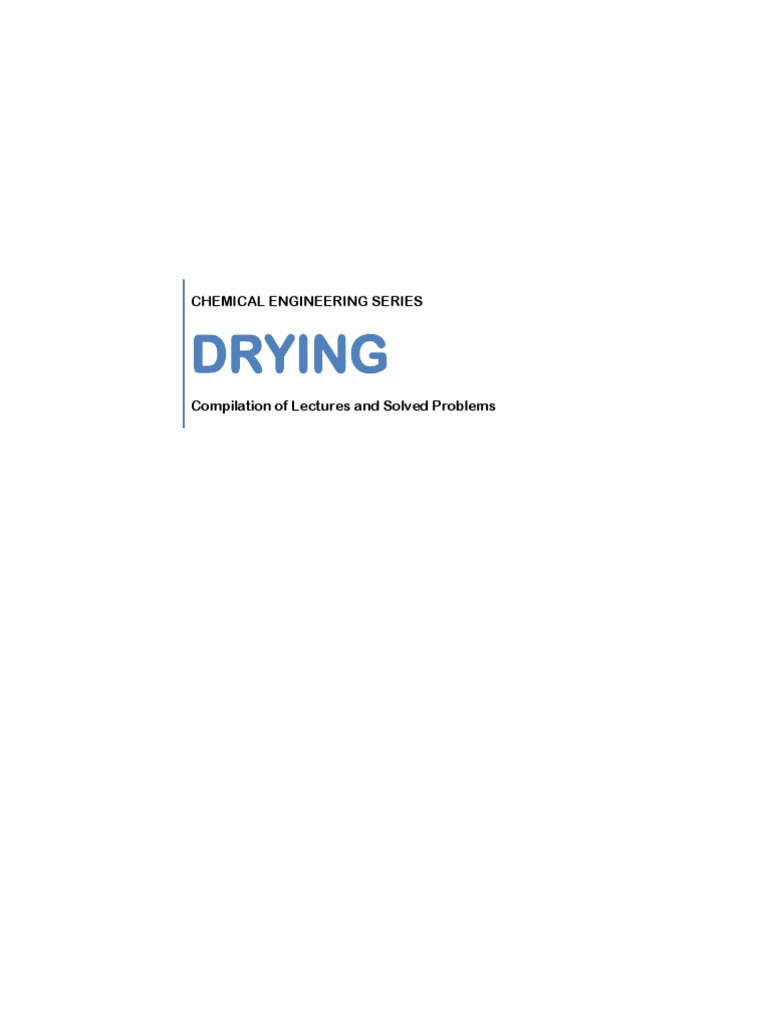 Drying: Chemical Engineering Series | PDF | Humidity | Relative Humidity
